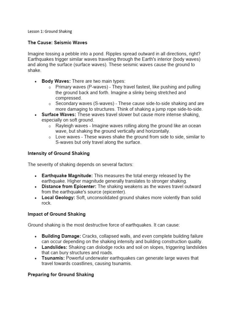 Ground Shaking | Download Free PDF | Earthquakes | Earthquake Engineering