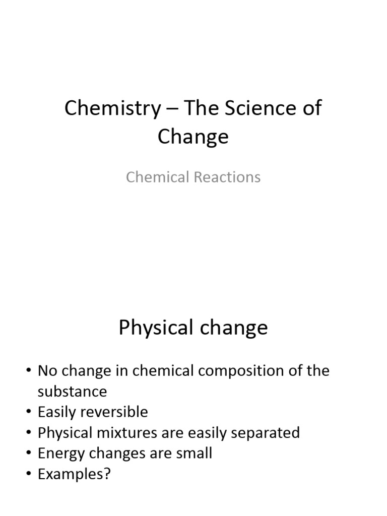 Chemistry: Reactions and Energetics | PDF | Reaction Rate | Chemical ...