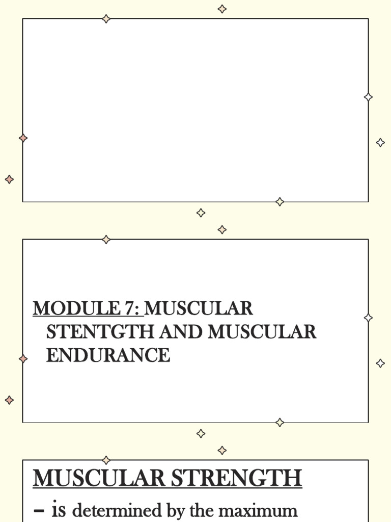 Module 7 Muscular Strength and Endurance | PDF | Physical Fitness ...