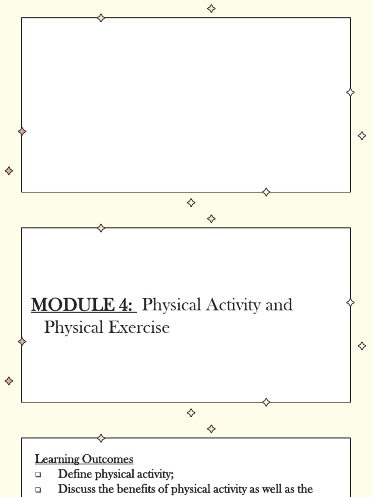 MODULE 4 Physical Activity and Physical Exercise | PDF | Determinants ...