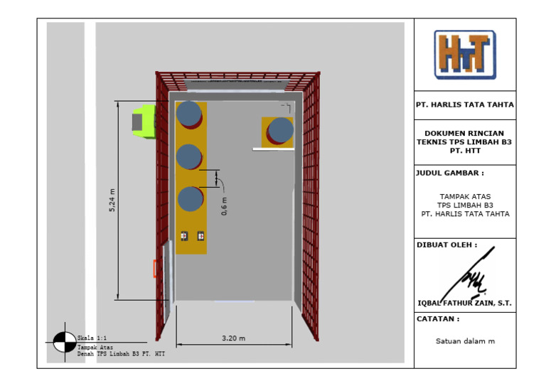 Denah TPS Limbah B3 PT. HTT | PDF