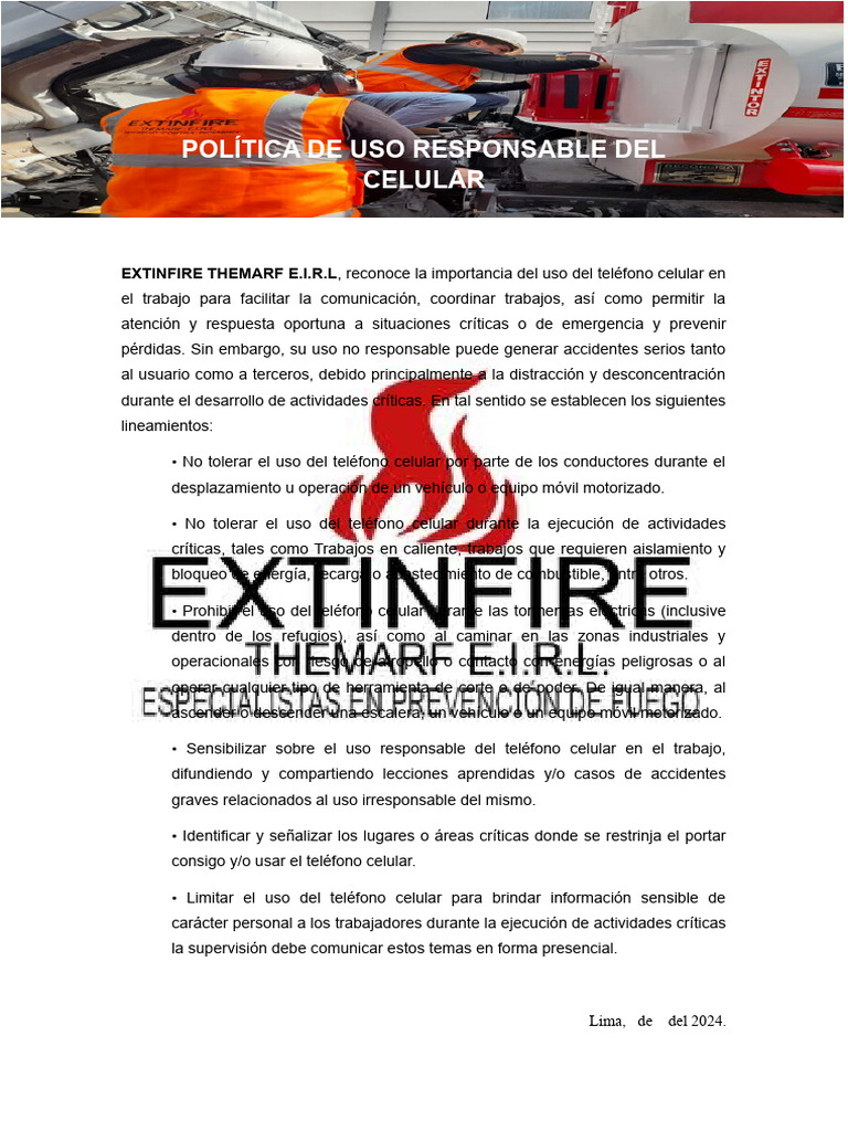 Uso Responsable de Celulares en el Trabajo | PDF