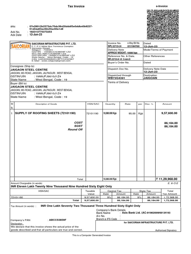 Invoice 227 Quarantine Revised | PDF | Taxation | Economies
