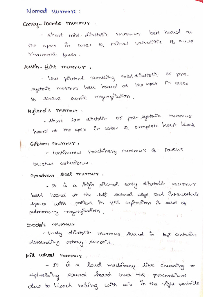 Named Murmurs | PDF