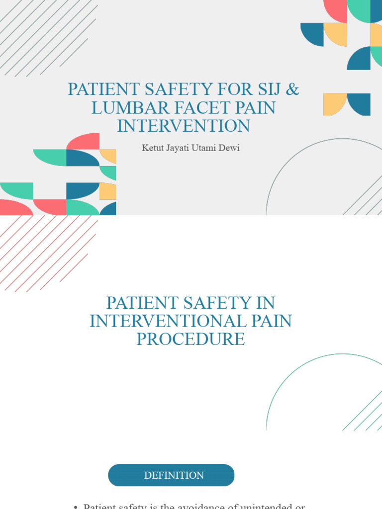 Patient Safety for SIJ & Lumbar Facet Pain Intervention2 | PDF ...
