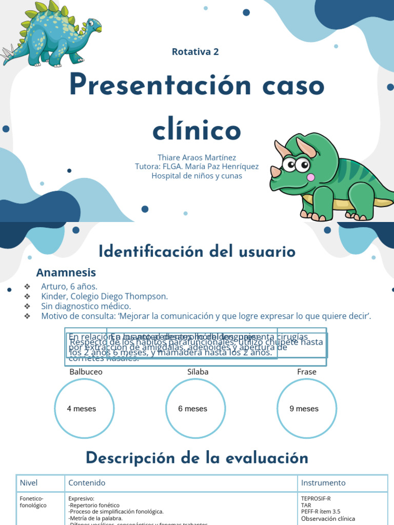 Caso Clínico Rotativa 2 Pdf Aquisición De Idioma Trastorno Del