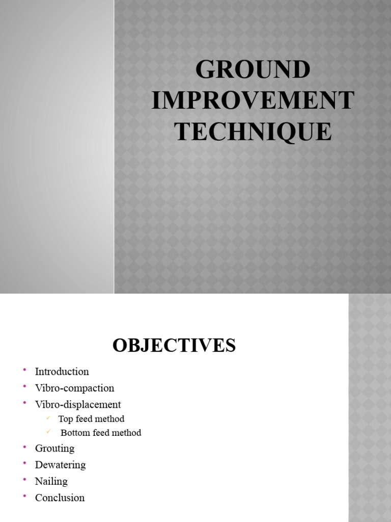 Ground Improvement Technique | PDF | Applied And Interdisciplinary Physics | Building Engineering