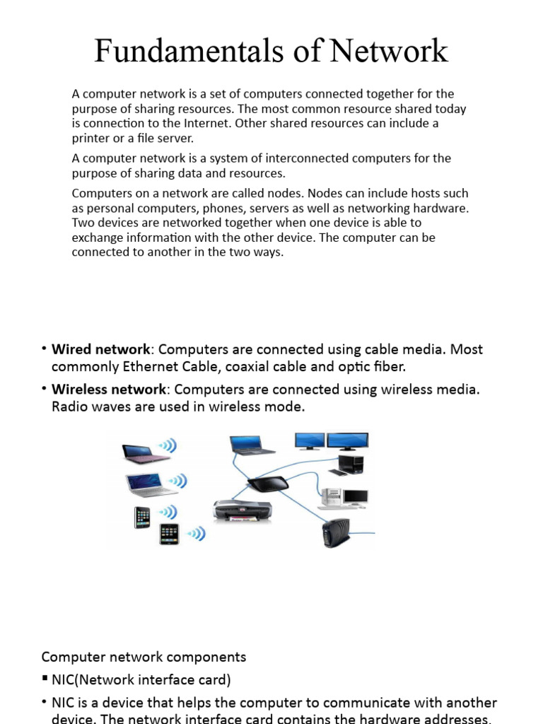 Fundamentals of Network (Autosaved) | PDF | Computer Network | Network Interface Controller