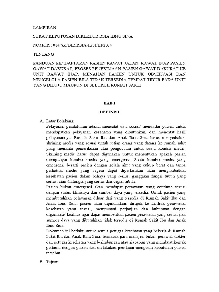 Panduan Pendaftaran Rajal, Ranap Igd DLL | PDF