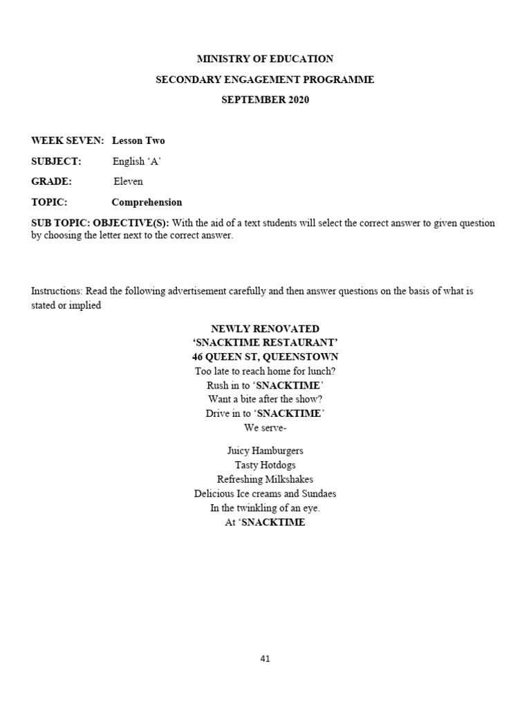 Grade 11 English Language Week 7 Lesson 2 | PDF | Human Communication