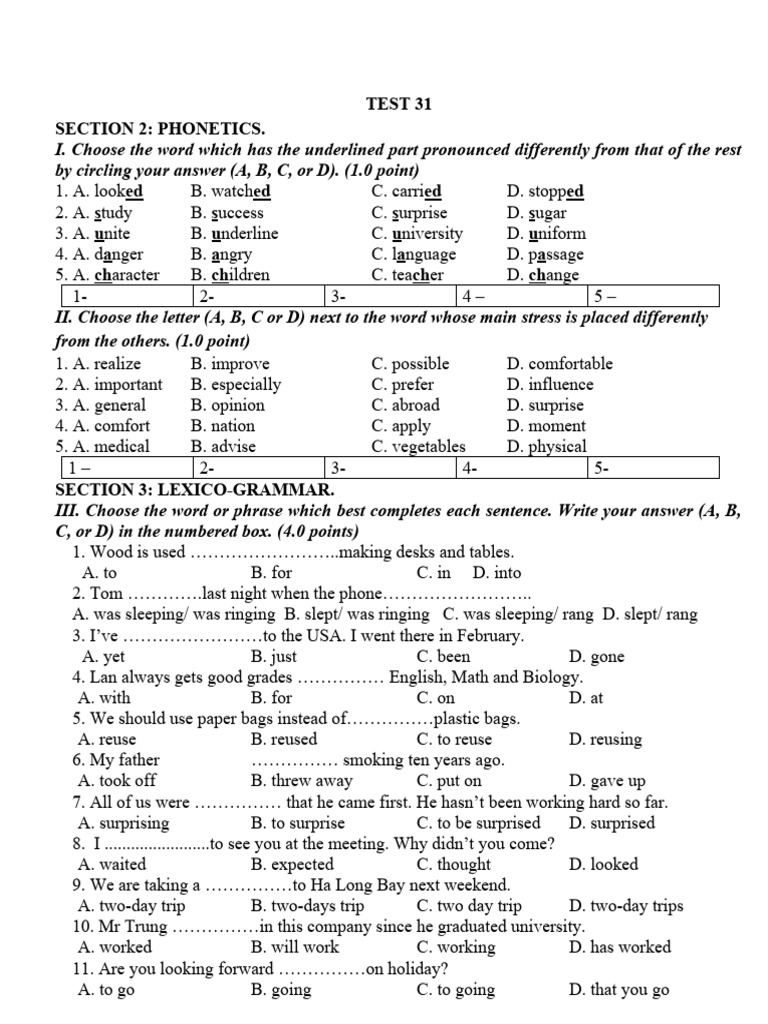 Phonetics and Grammar Test Document | PDF | Civilization
