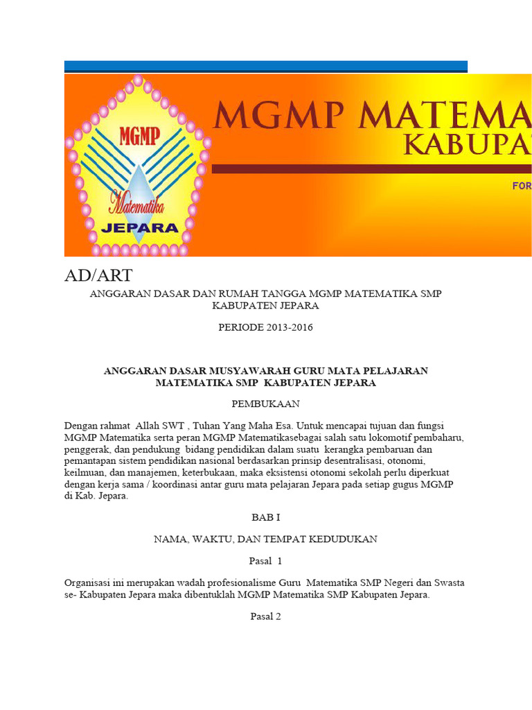Ad-Art MGMP Matematika | PDF