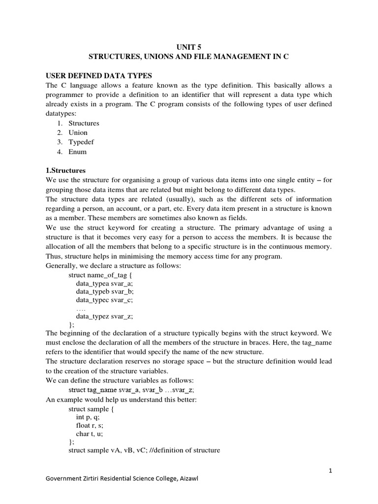 Unit 5 Pdf Pointer Computer Programming Computer File