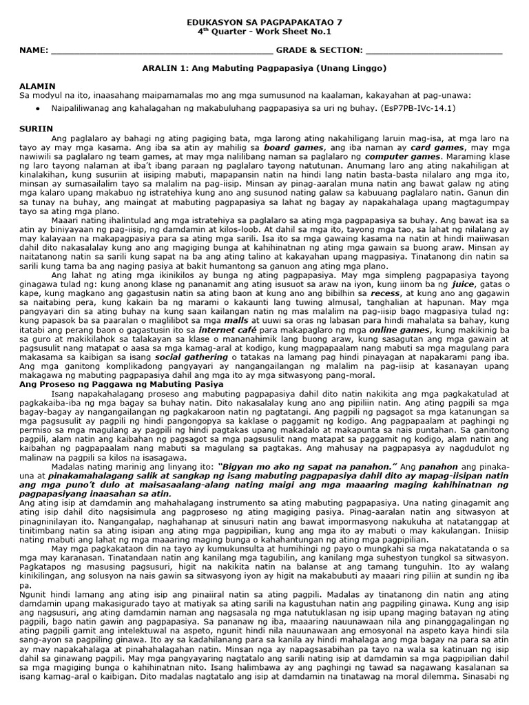 ESP Q4 LAS PETA 1to4-4 | PDF