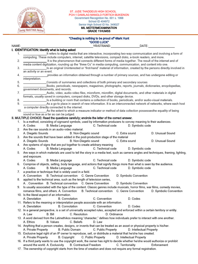 Mil Humss 11 | PDF | Trademark | Copyright