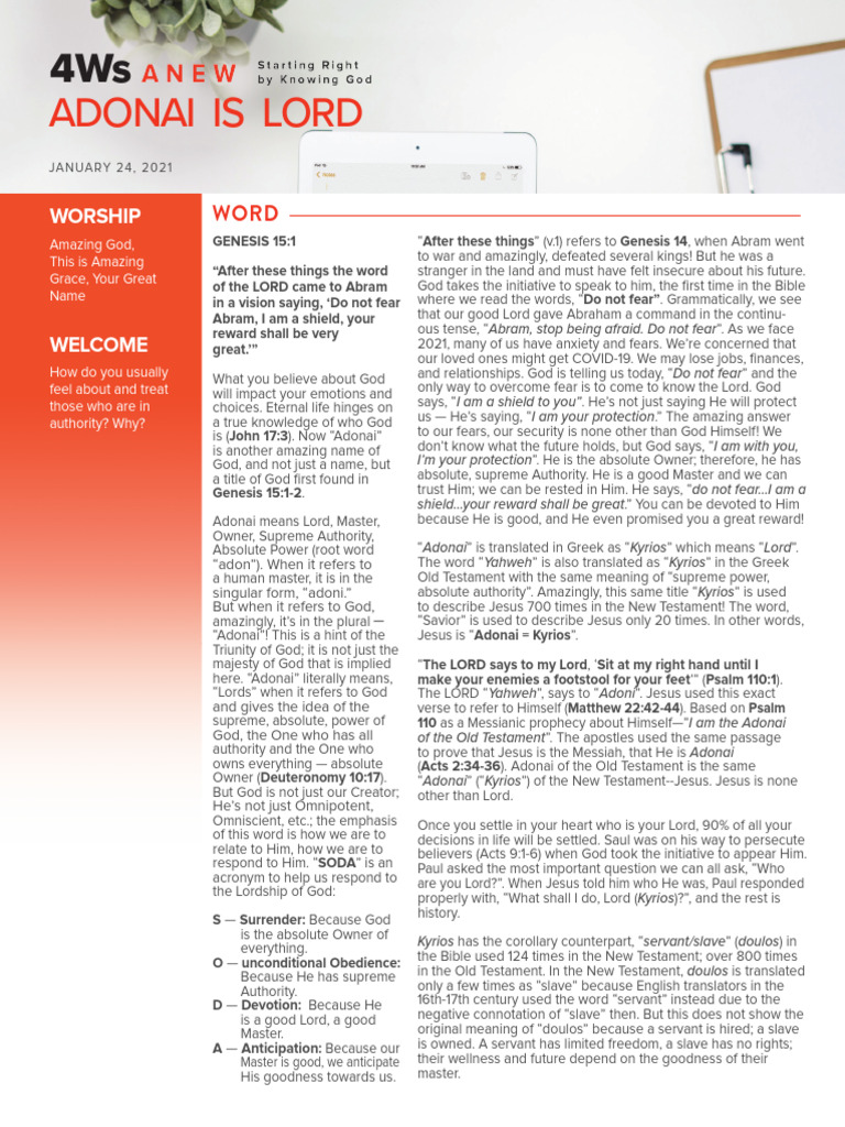 Understanding Jesus as Adonai Lord | PDF | Jesus | Names Of God In Judaism