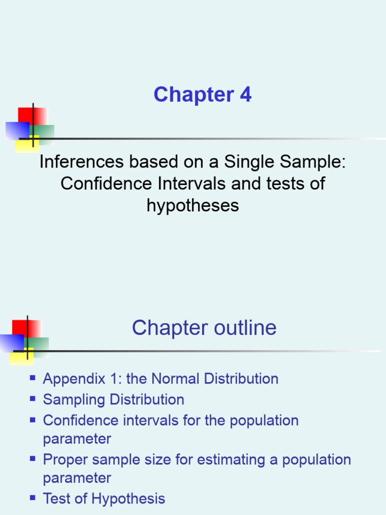 Chapter4A Single-Sample Confidence-Interval S | PDF | Normal ...