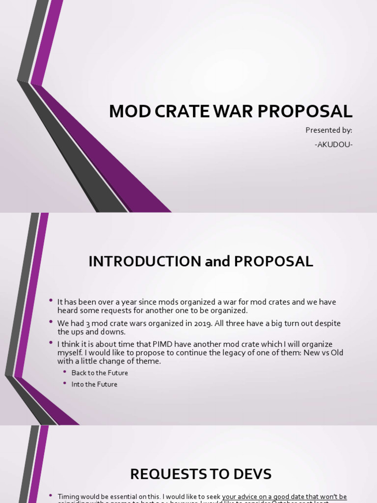 Mod Crate War Proposal | PDF