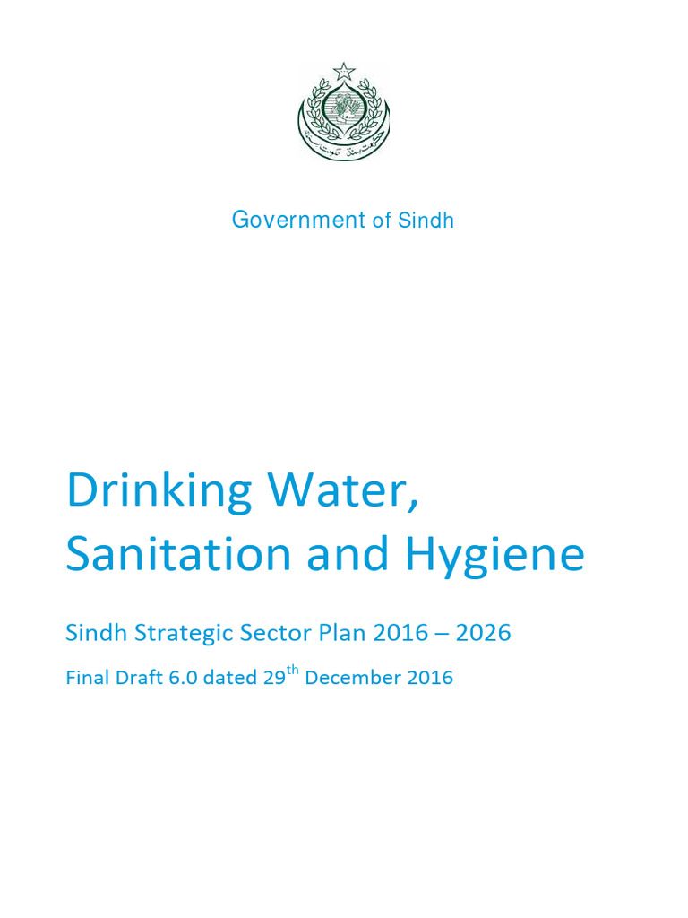 Sindh Strategic WASH Sector Plan Final Draft 6.0 | PDF | Sanitation | Wash