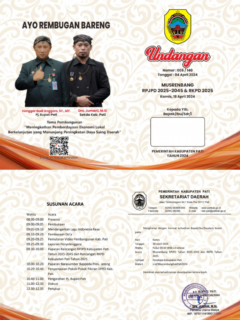 Undangan Musrenbang - 2024 | PDF