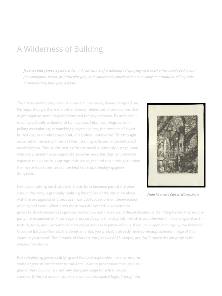 A Wilderness of Building - Necropraxis | PDF