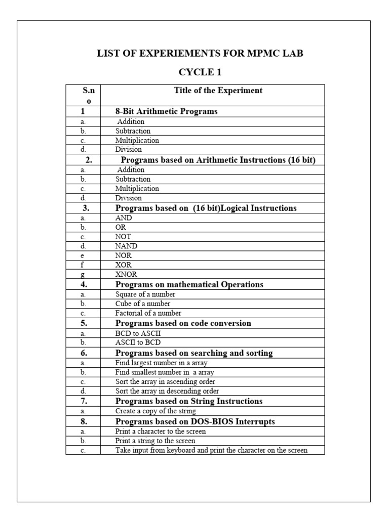 MPMC Lab | PDF | Assembly Language | Computer Program MPMC Lab | PDF | Assembly Language | Computer Program