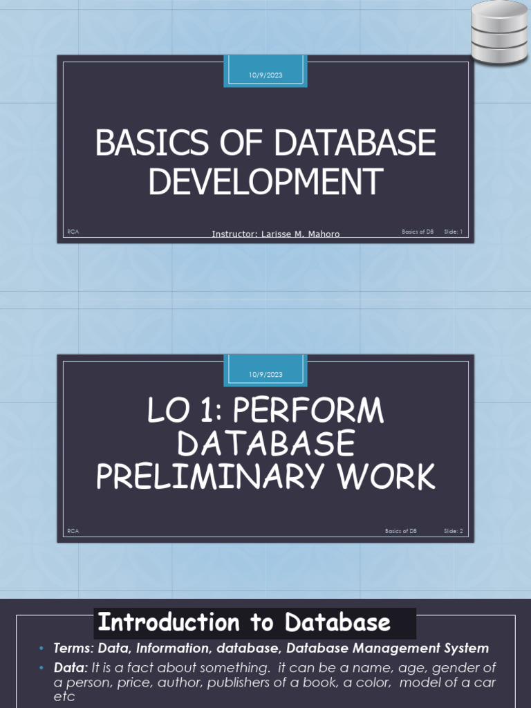 Basics of Database Development Batch5 May-2023 V3 | PDF | Databases ...