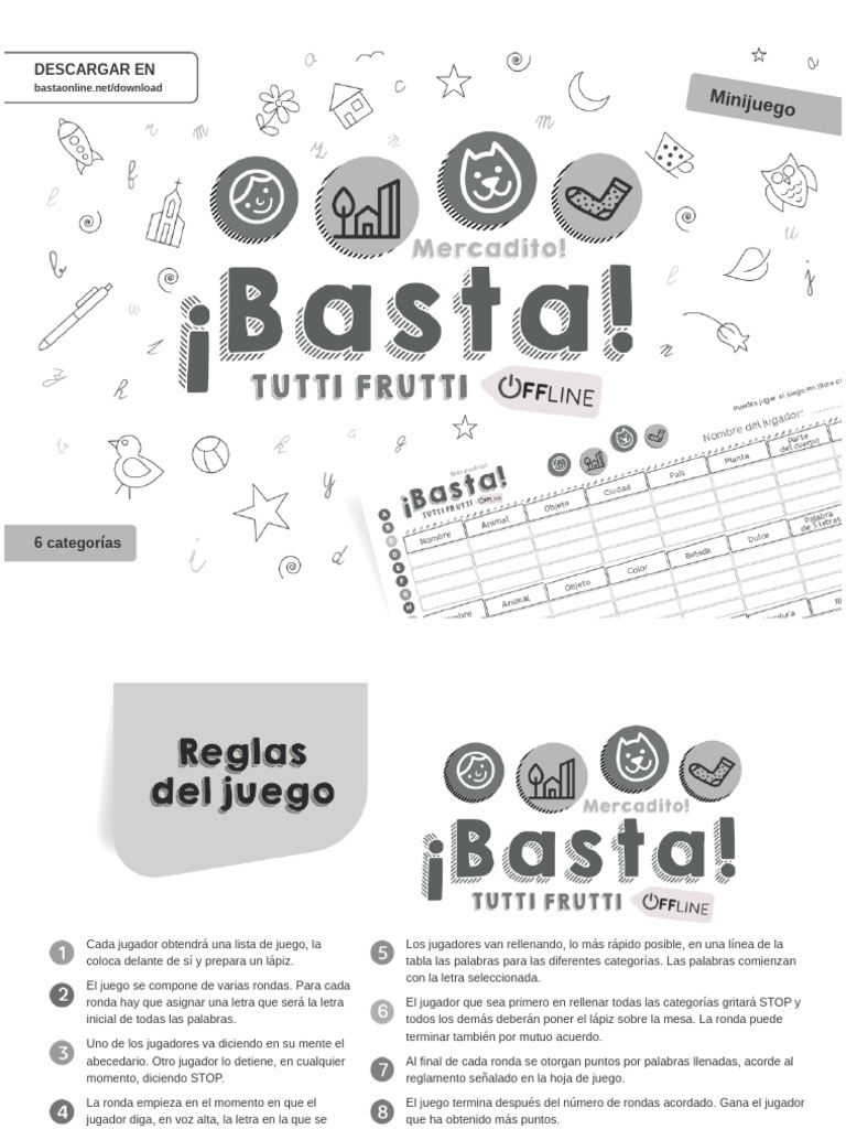 Juego Basta | PDF | Juegos y actividades