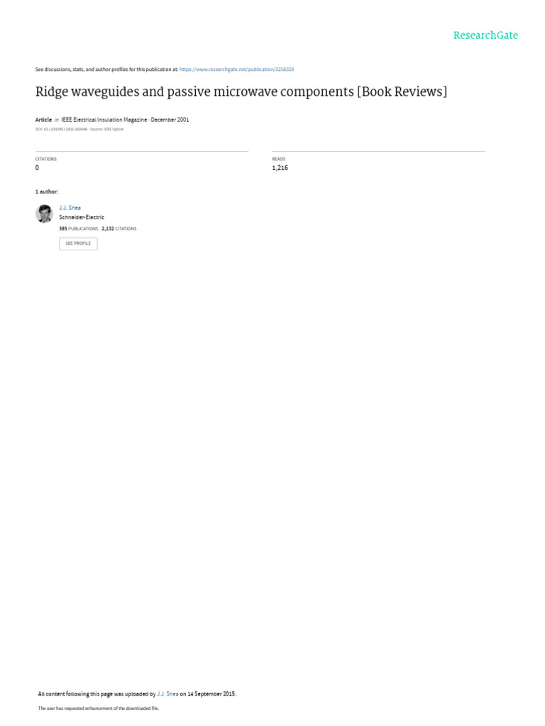 Ridge Waveguides and Passive Microwave Components (2) | PDF | Waveguide ...