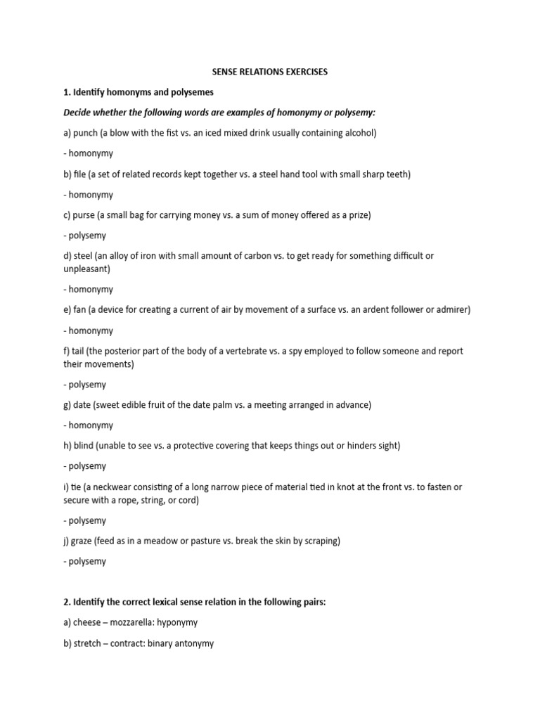 Exercises tự kiếm-completed | PDF | Semantics | Grammar