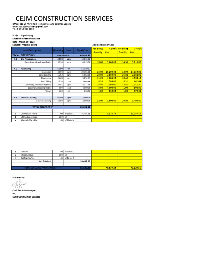 Revised Billing 3 | Download Free PDF | Taxes | Government Finances