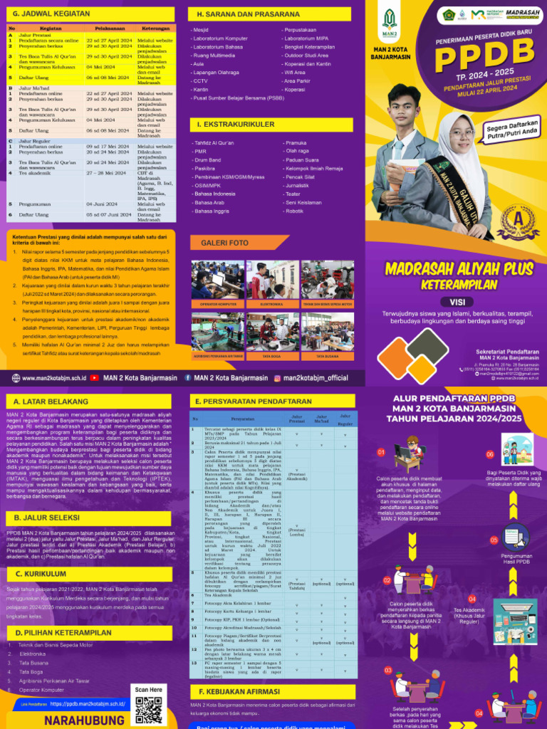 Brosur PPDB Man 2 BJM 2024 Rev | PDF