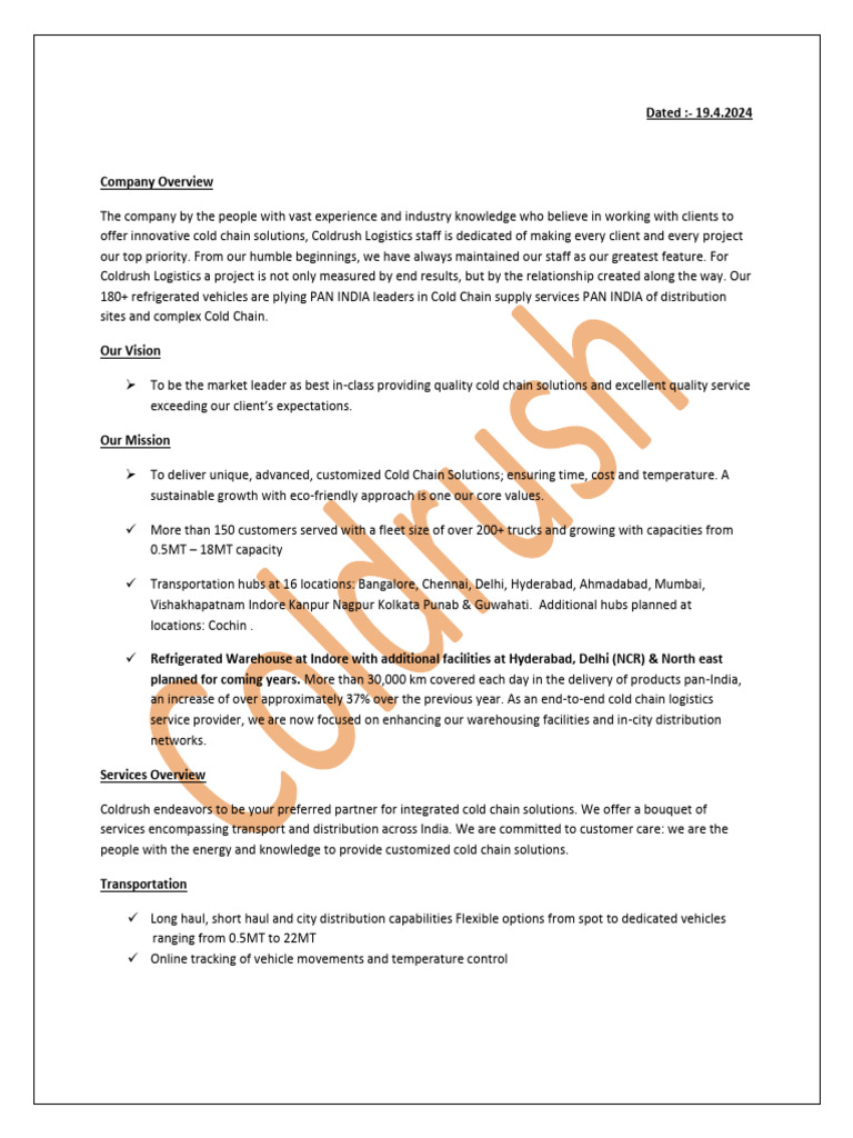 Smytten - Logistics Proposal | PDF | Logistics | Warehouse