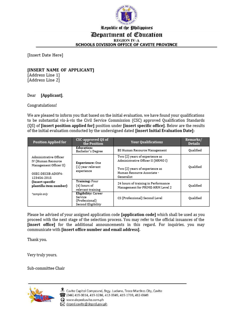 Notice To Qualified Applicants | PDF