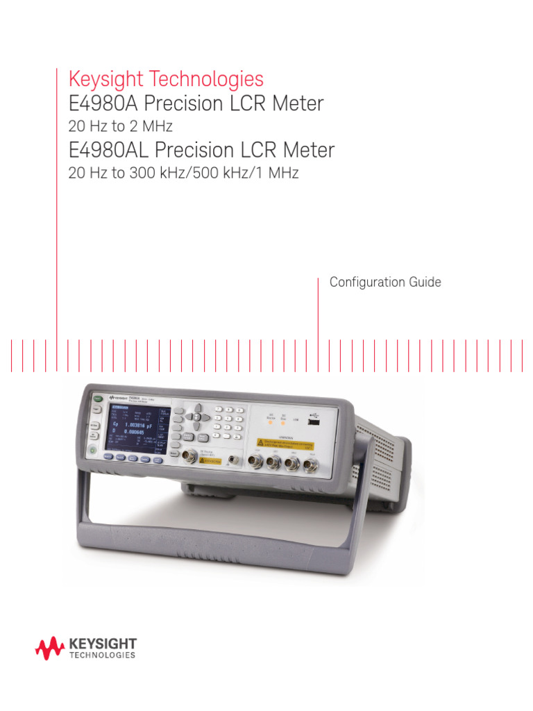 E4980A_E4980AL Precision LCR Meters | PDF | Electrical Impedance | Usb