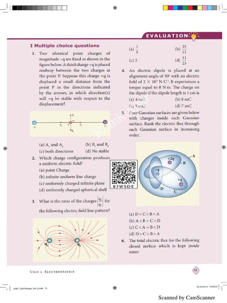 12th Physics One Mark | PDF