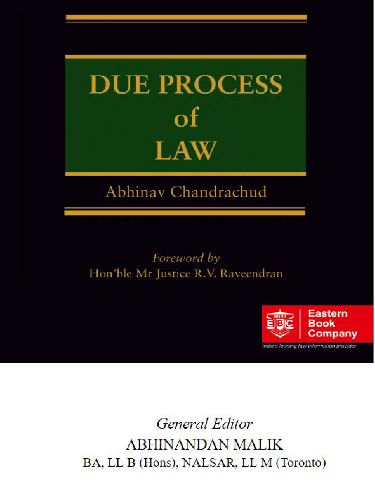Abhinav Chandrachud-Due Process of Law | PDF | Justice | Crime & Violence