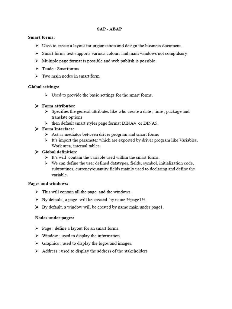 SAP Smartforms TASK 1 | PDF | Page Layout | Computing
