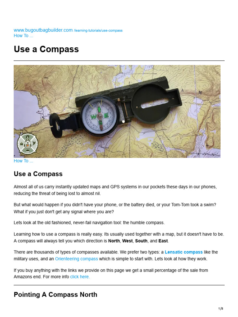 How to Use a Compass! | PDF | Compass | Navigation