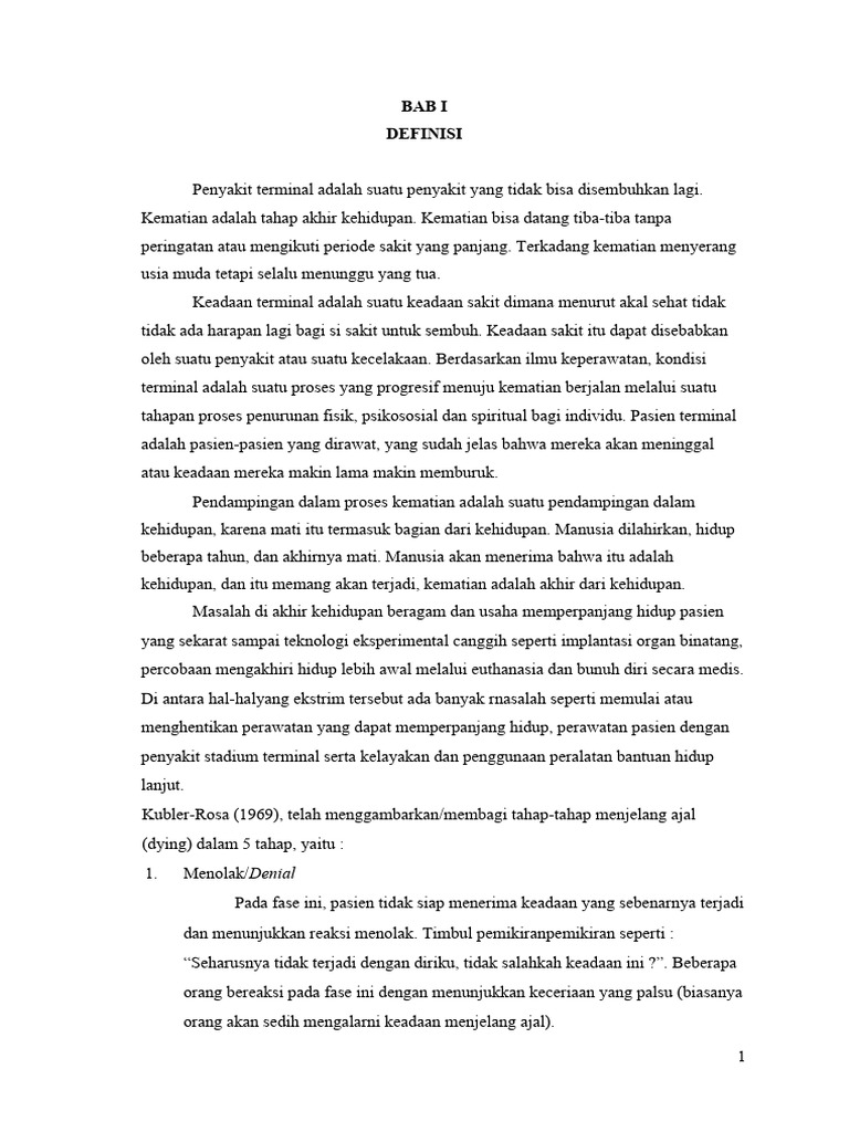 Panduan Pasien Terminal | PDF