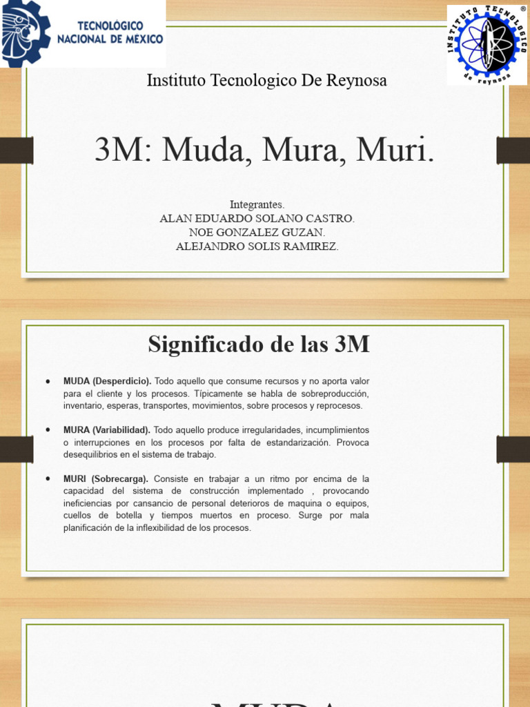 Conceptos Clave de Muda, Mura y Muri | PDF | Lean Manufacturing