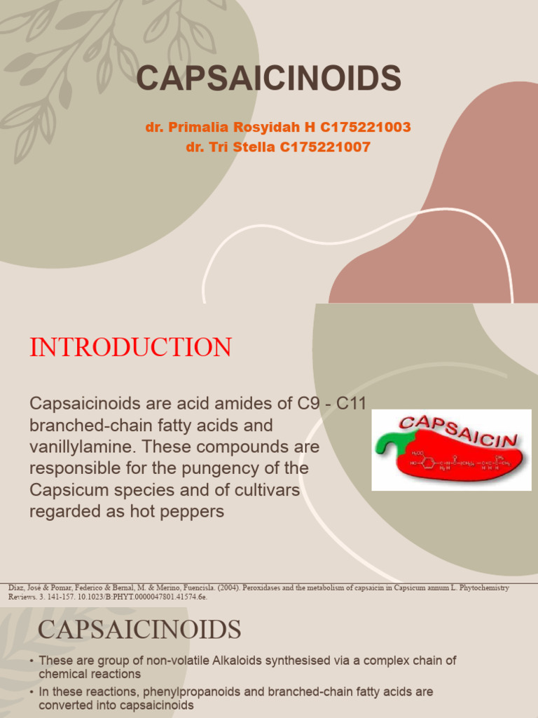 CAPSAICINOIDS | PDF