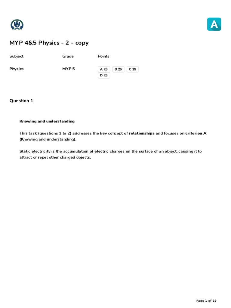 MYP 4&5 Physics - 2 | PDF | Stars | Spectroscopy