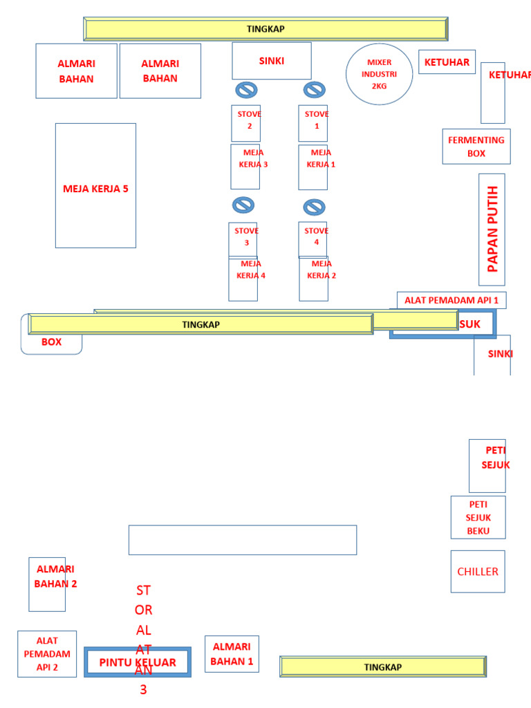 Pelan Lantai Bengkel Pembuatan Roti | PDF