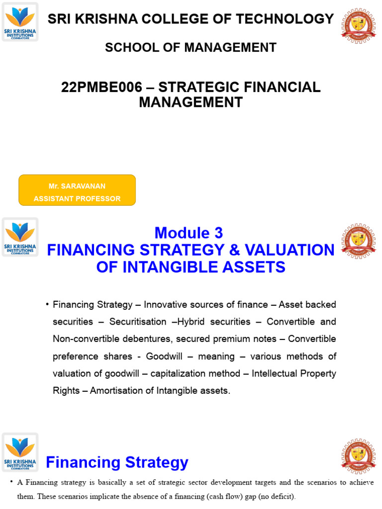 SFM Module 3 | Download Free PDF | Asset Backed Security | Bonds (Finance)