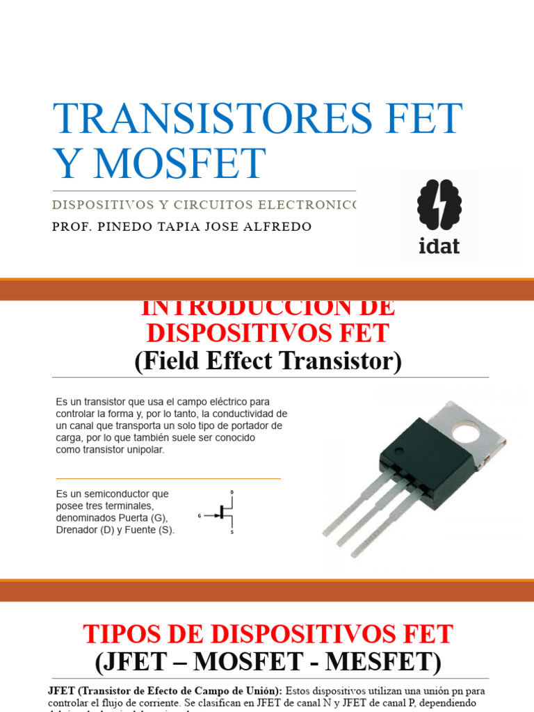 Transistores Fet Y Mosfet: Dispositivos Y Circuitos Electronicos | PDF ...