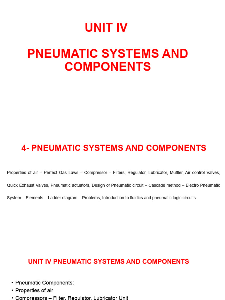 4-Pneumatic and Electro Pneumatic Systems -1 | PDF | Programmable Logic Controller | Actuator