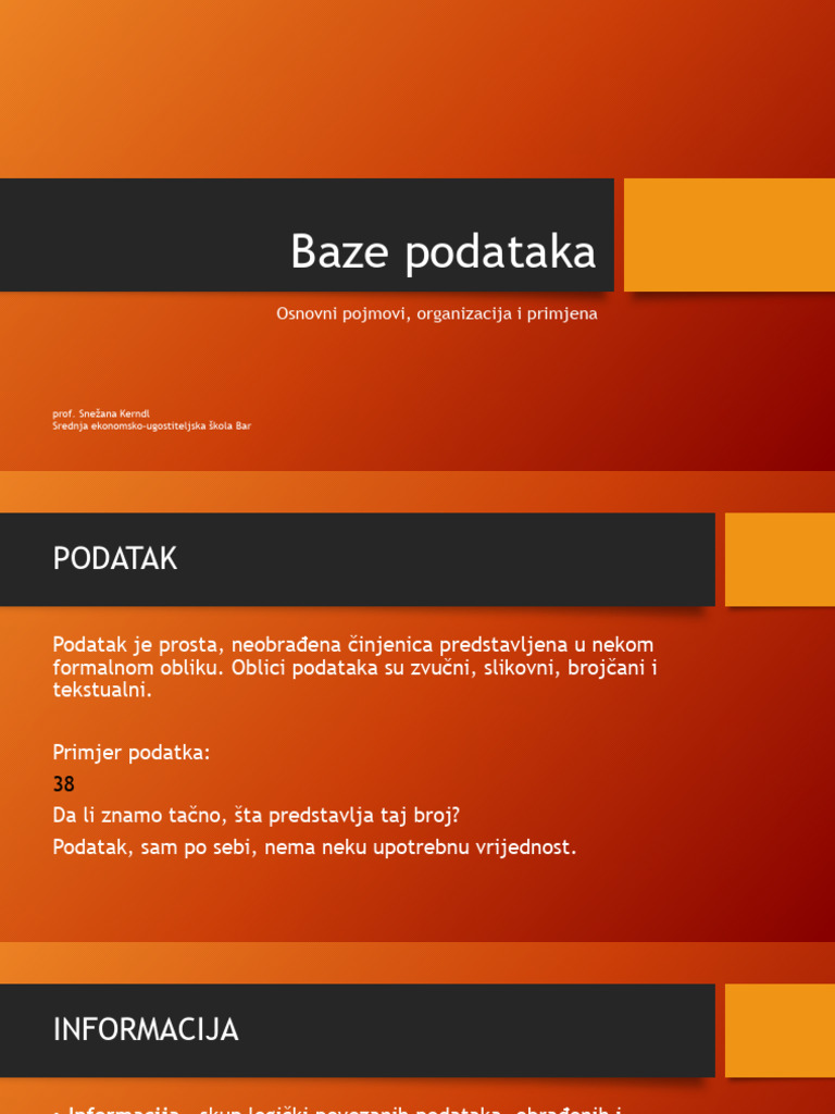 Uvod U Baze Podataka | PDF