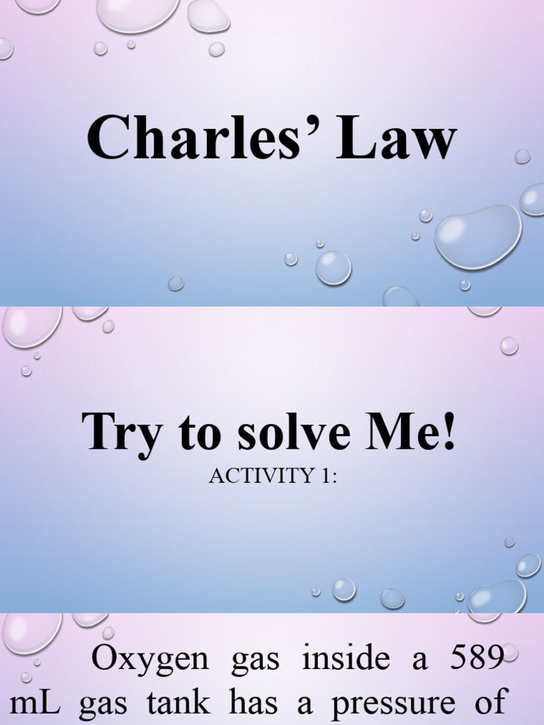 Charles PP T | PDF | Gases | Water