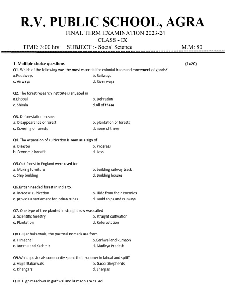 9th SST | Download Free PDF | Pastoralism